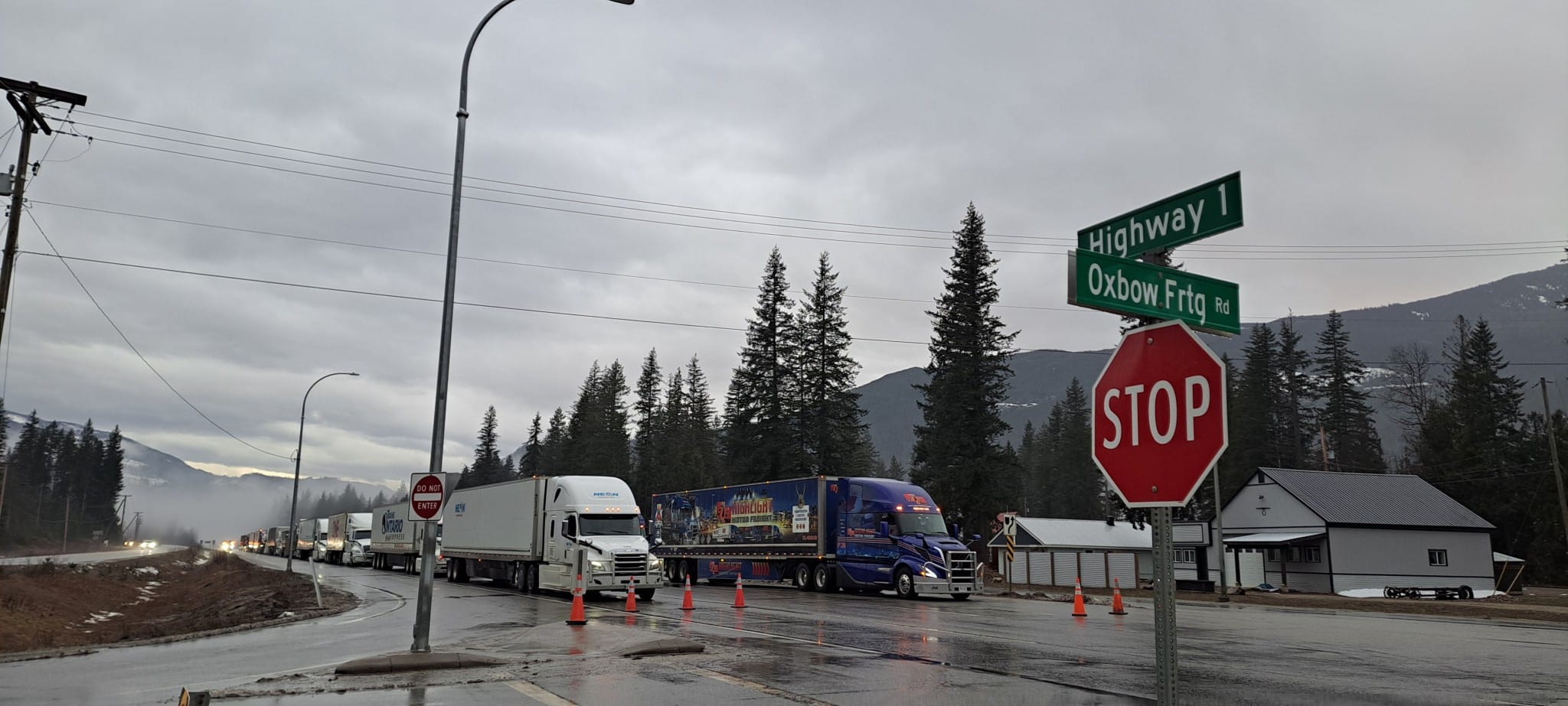 Highway closures ground products headed for Revelstoke